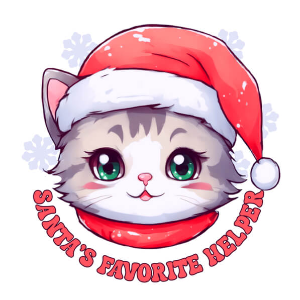 Descarga El Gato Favorito de Santa Citas En Línea - Creative Fabrica