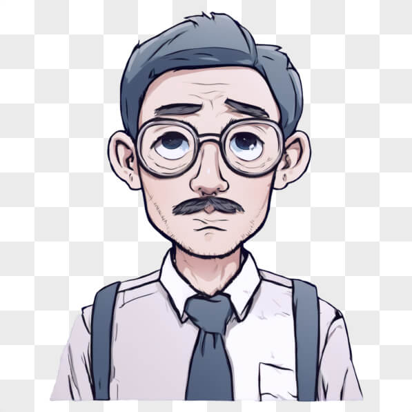Download Stylized Illustration of a Concerned Man Cartoons Online ...
