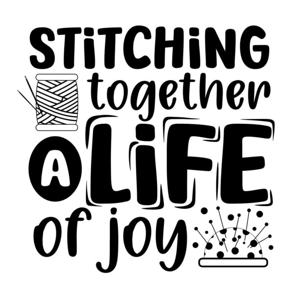 Download Creative Typography Design on Stitching Life Quotes Online ...