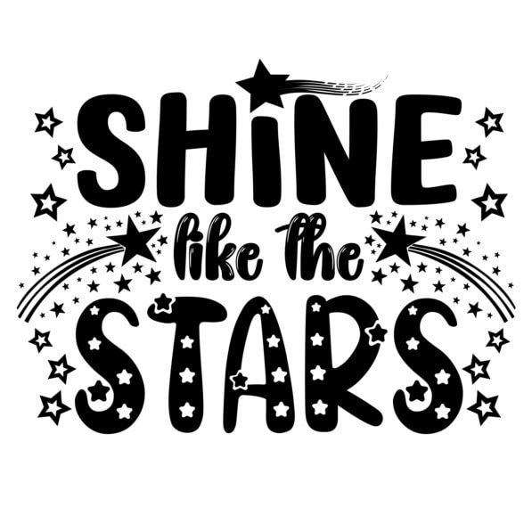 Download Shine Like the Stars Typography Art Quotes Online - Creative ...