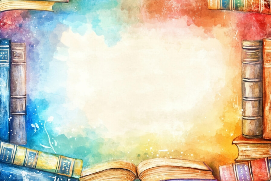 Download Watercolor Books with Colorful Background Backgrounds Online ...