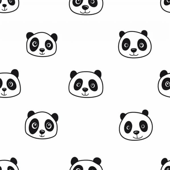 Download Pattern of Cute Panda Faces Patterns Online - Creative Fabrica