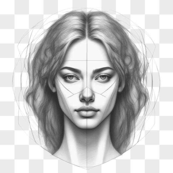 Télécharger Croquis artistique d'un visage féminin Esquisses En Ligne ...