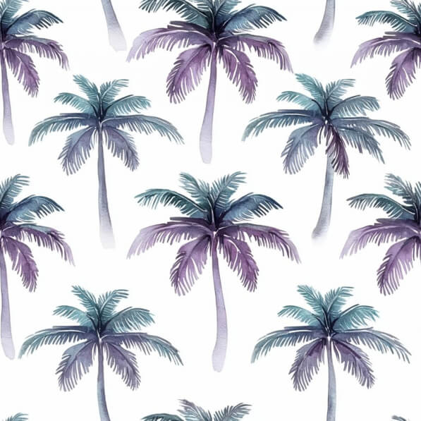 Download Watercolor Pattern of Palm Trees Patterns Online - Creative Fabrica