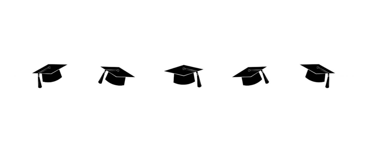 Download Graduation Caps Silhouette Borders & Corners Online - Creative ...