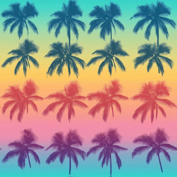 Download Tropical Palm Tree Pattern with Gradient Background Patterns ...