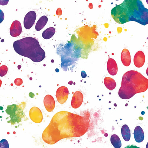 Download Colorful Paw Print Background Patterns Online - Creative Fabrica