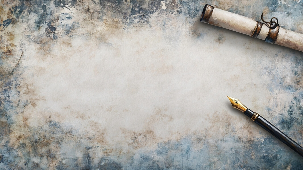 Download Elegant Writing Background with Scroll and Fountain Pen ...