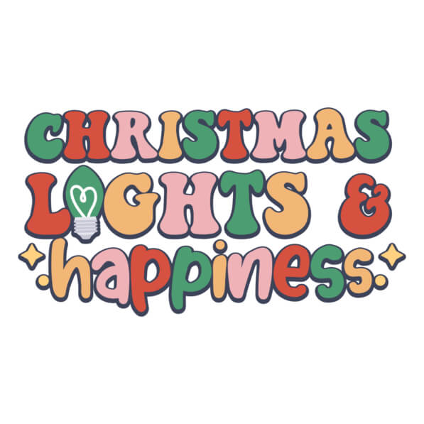 Download Christmas Lights & Happiness Text Design Quotes Online ...