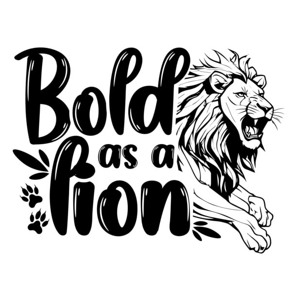 Descarga Tipografía Valiente como un León con Ilustración de León ...
