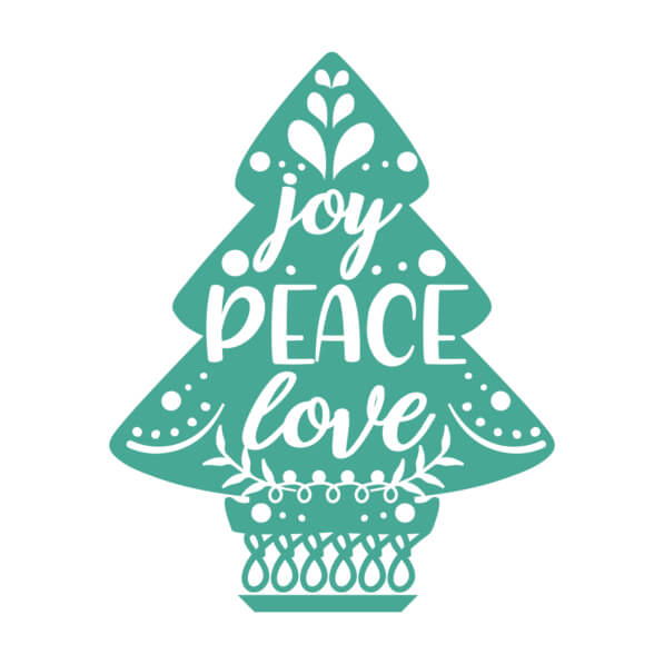 Download Stylized Christmas Tree with Joy, Peace, and Love Quotes ...