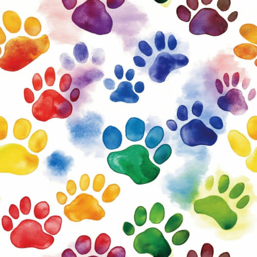Download Colorful Paw Print Pattern Patterns Online - Creative Fabrica