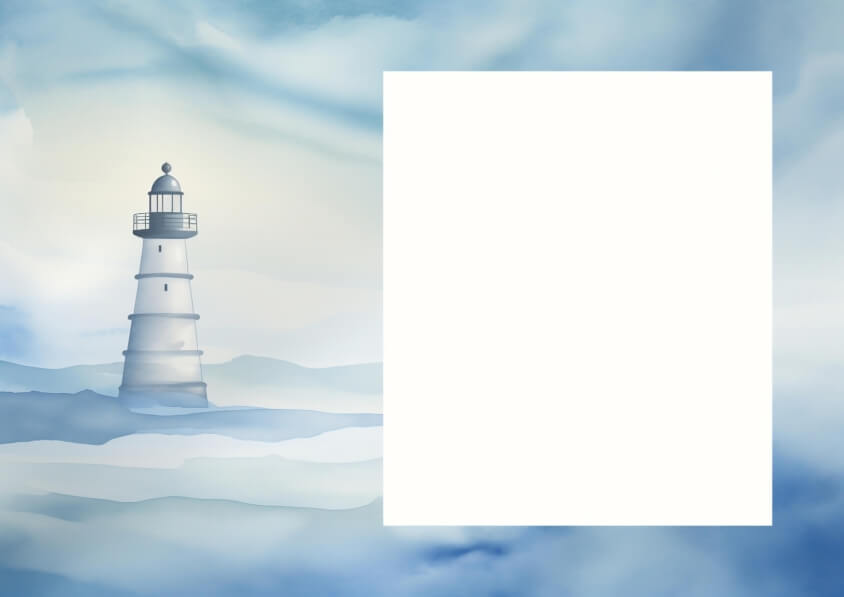 Download Watercolor Lighthouse with Blank Space Backgrounds Online ...