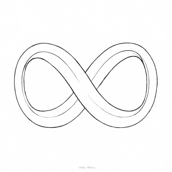 Download Stylized Infinity Symbol in Black Line Art Coloring pages ...