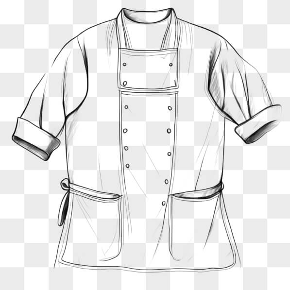 Download Chef Coat Line Drawing Sketches Online - Creative Fabrica
