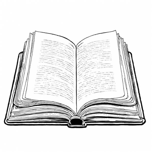 Scarica Libro aperto con pagine ventagliate Pagine da colorare Online ...