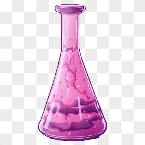 Download Pink Laboratory Flask with Bubbling Liquid Cartoons Online ...