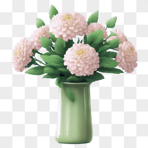 Scarica Bouquet di fiori rosa in vaso verde Cartoni animati Online ...