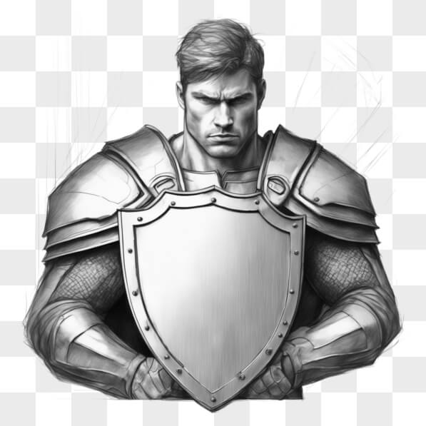 Download Gepantserde karakter met schild Schetsen online op Creative ...