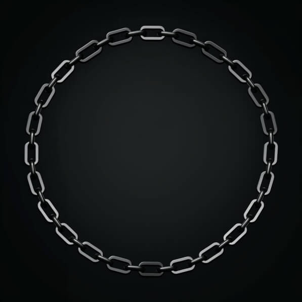 Download Circular Black Chain Links on Dark Background Backgrounds ...