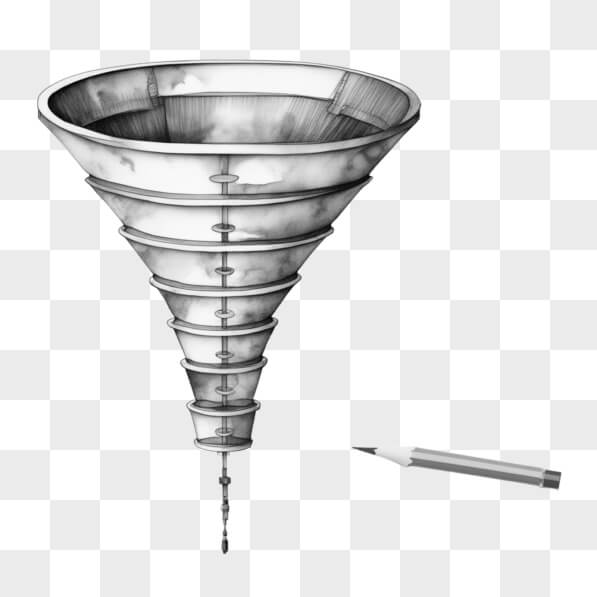 Download Detailed Illustration of a Funnel Sketches Online - Creative ...