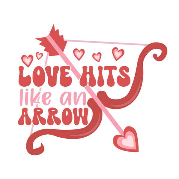 Download Love Hits Like An Arrow Quotes Online Creative Fabrica