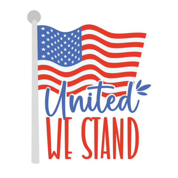 Download United We Stand with American Flag Quotes Online - Creative ...