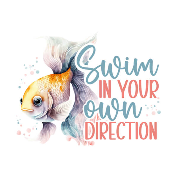 Download Goldfish Illustration with Motivational Quote Quotes Online ...