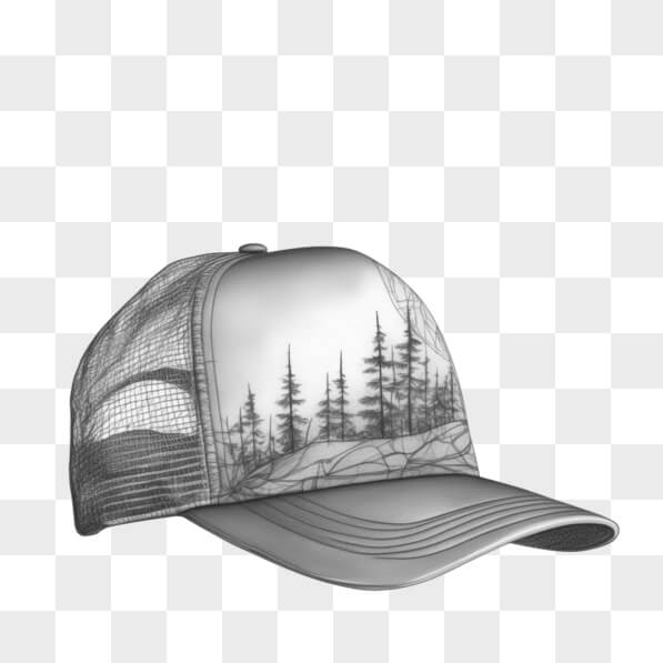 Download Cap with Nature Graphic Sketches Online - Creative Fabrica