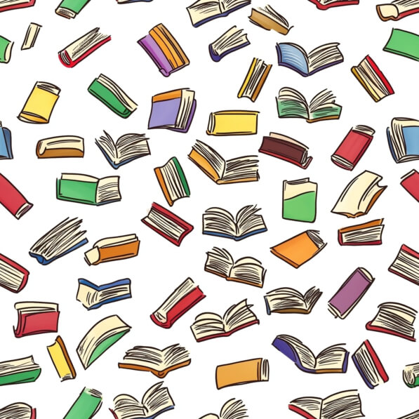 Download Colorful Pattern of Books on White Background Patterns Online ...