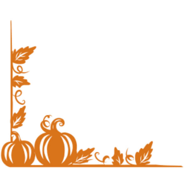 Download Autumn Pumpkin Corner Design Borders & Corners Online ...