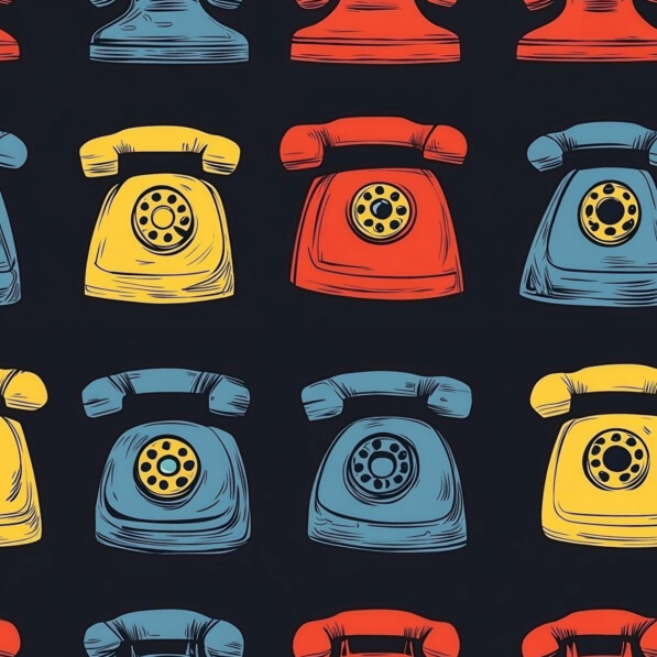 Download Vintage Rotary Telephones Pattern Patterns Online - Creative ...