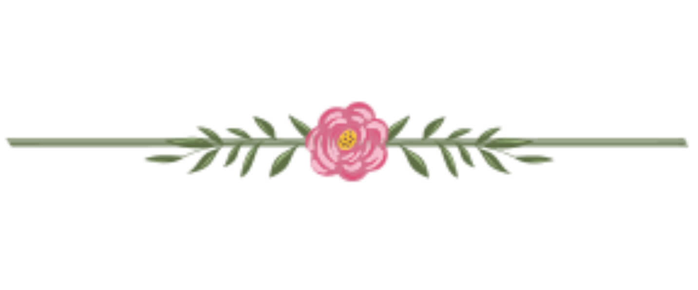 Download Floral Divider with Pink Flower and Green Leaves Borders ...
