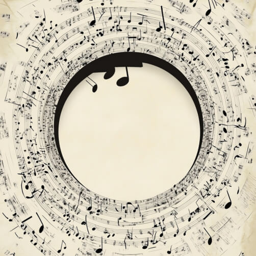 Download Circular Music Notes Design Backgrounds Online - Creative Fabrica