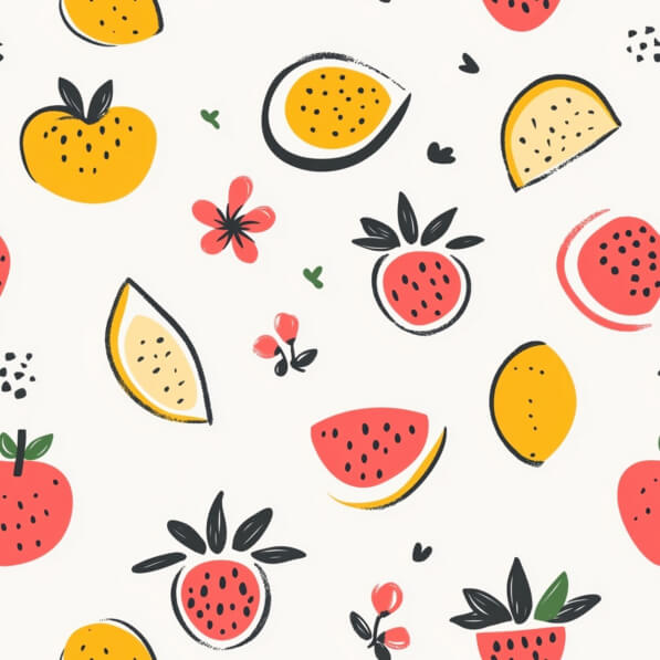 Download Colorful Fruit and Flower Pattern Patterns Online - Creative ...