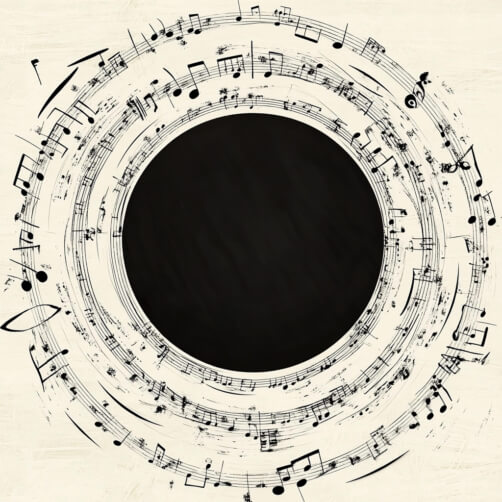 Download Circular Music Notes Design Backgrounds Online - Creative Fabrica