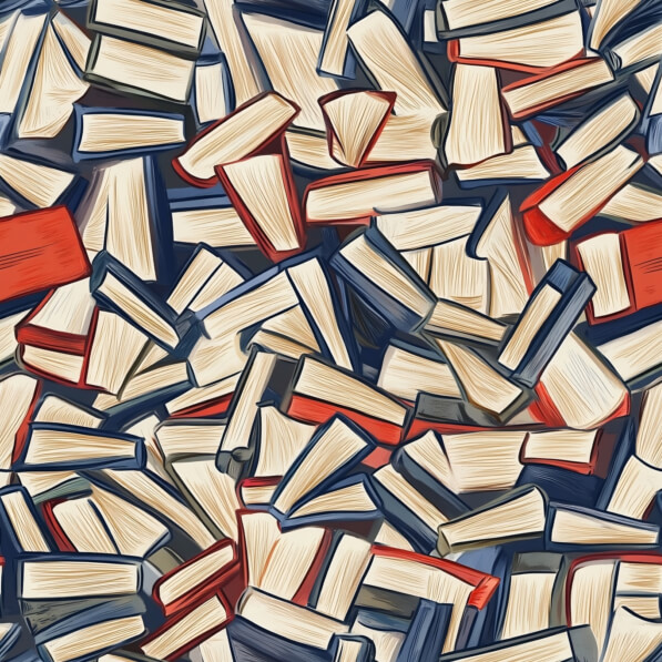Download Scattered Books on a Surface Patterns Online - Creative Fabrica