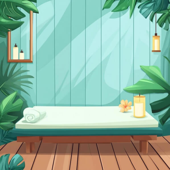 Download Serene Spa Environment with Massage Table Backgrounds Online ...