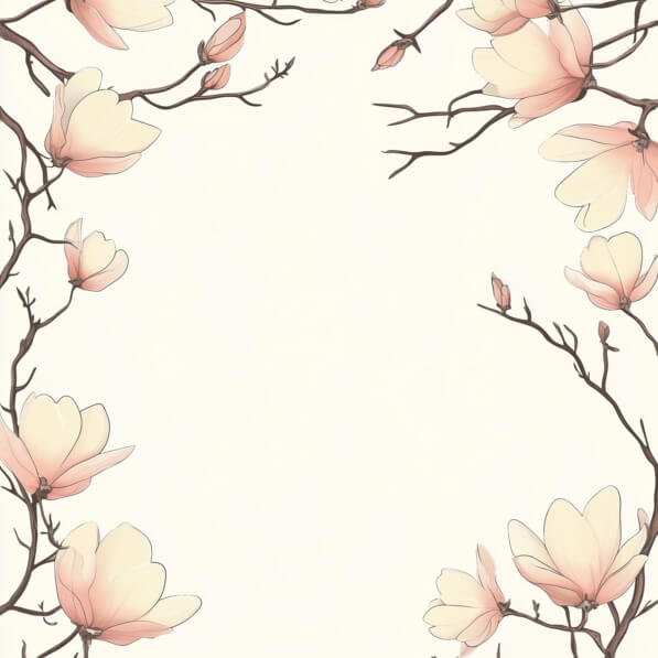 Download Elegant Magnolia Flower Frame Backgrounds Online - Creative ...