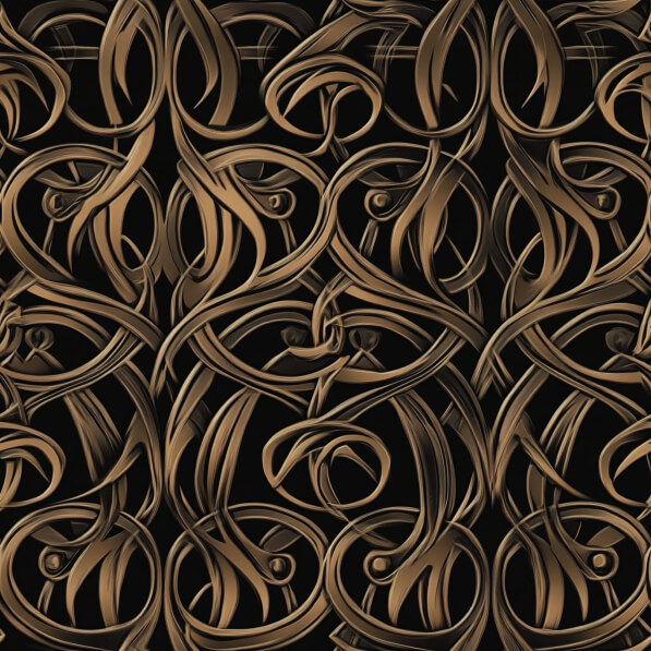 Download Intricate Bronze Pattern on Black Background Patterns Online ...