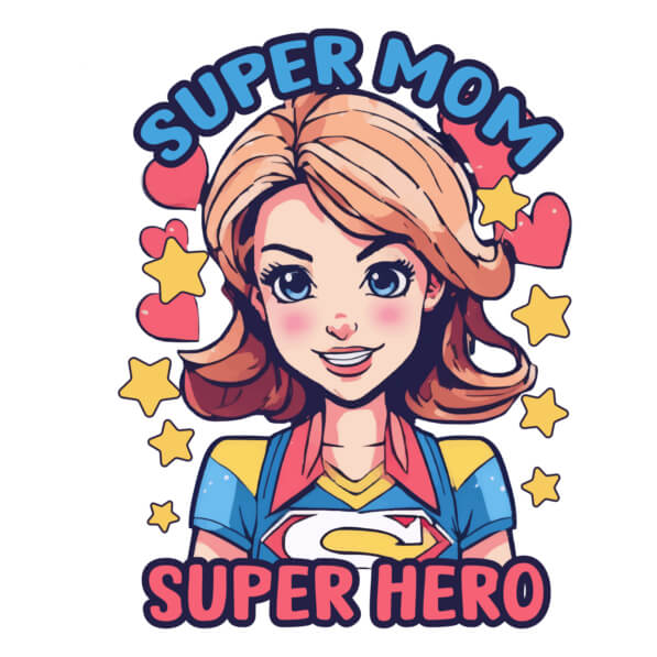 Descarga Super Mamá Super Héroe Ilustración Citas En Línea - Creative ...