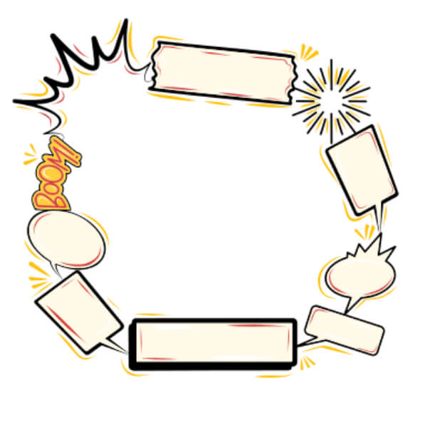 Download Comic Style Speech Bubbles and Explosive Graphics Frames ...