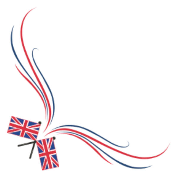 Download British Flags with Decorative Swirls Borders & Corners Online ...