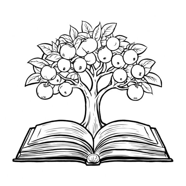 Download Tree of Knowledge Growing from an Open Book Coloring pages ...