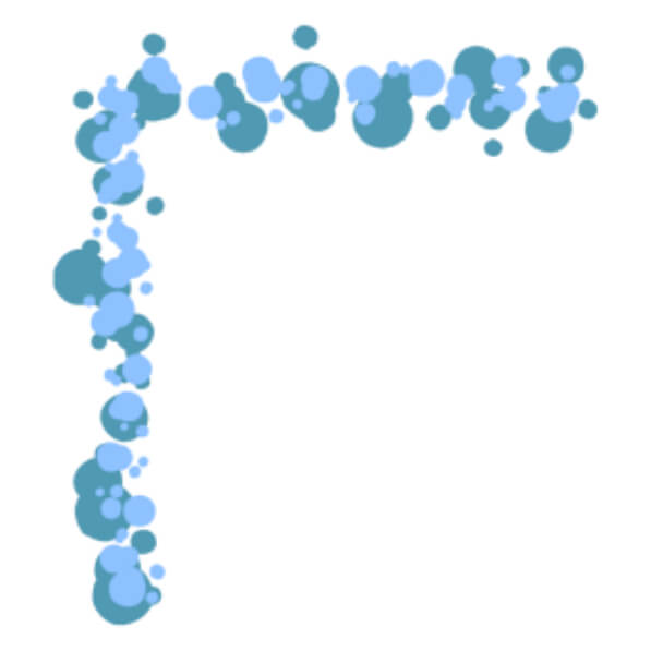 Download Blue and Teal Decorative Bubbles Borders & Corners Online ...