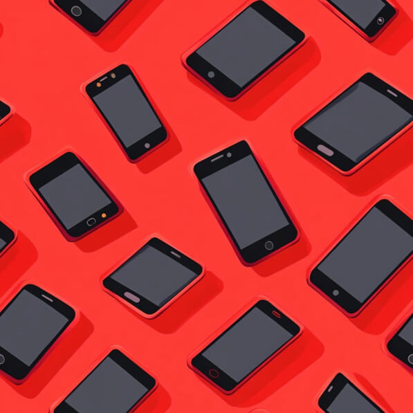Download Collection of Smartphones on Red Background Patterns Online ...