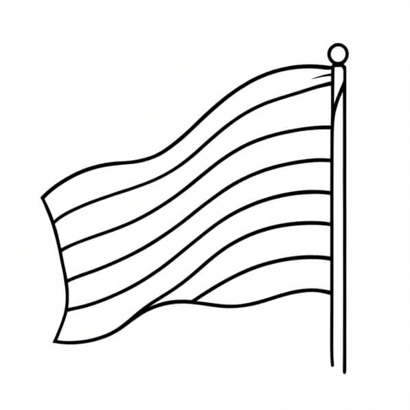 Download Stylized Waving Flag Coloring pages Online - Creative Fabrica