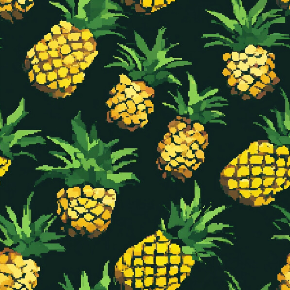 Download Stylized Pineapple Pattern Patterns Online - Creative Fabrica