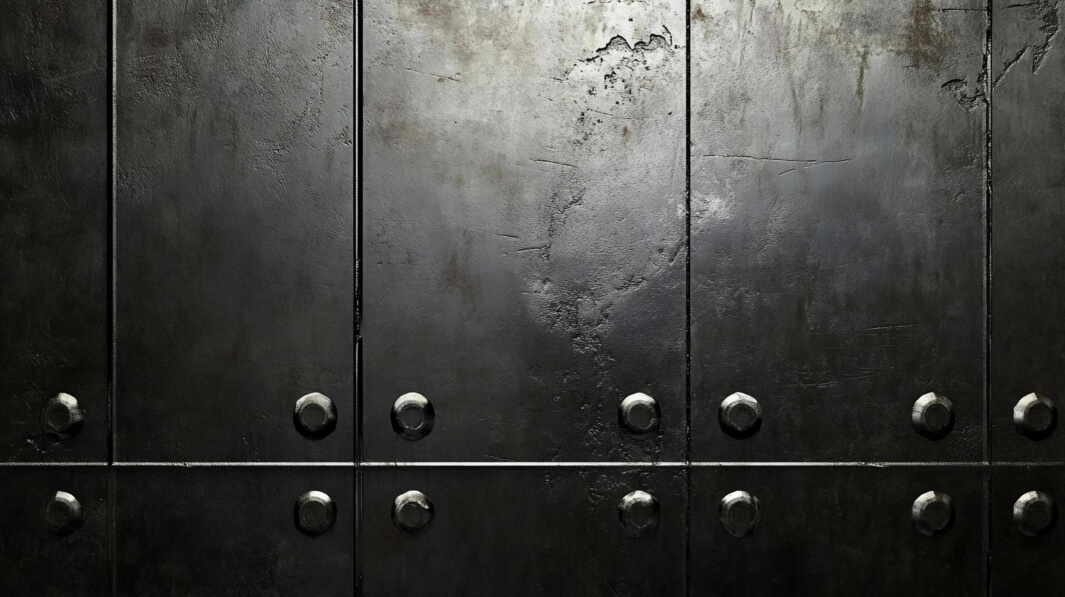 Download Textured Black Metal Wall with Bolts Backgrounds Online ...