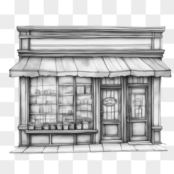 Download Charming Storefront Sketch Sketches Online - Creative Fabrica